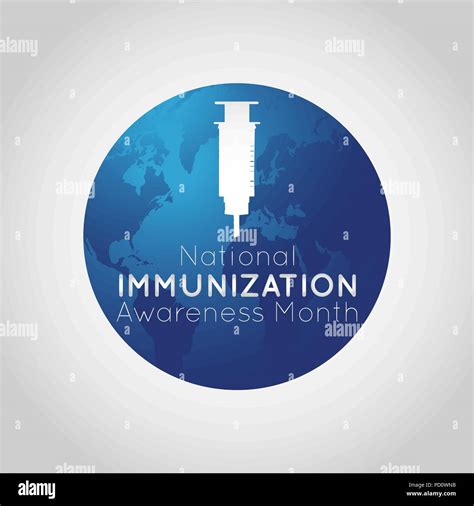National Immunization Awareness Month Vector Logo Icon Illustration