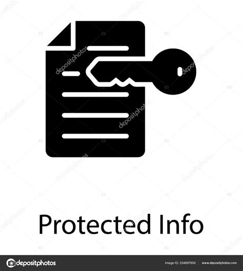 Document Lock Key Showing Protected Info Stock Vector By ©prosymbols 204897650