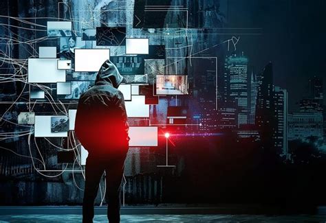 Premium Photo Photo Portrait Of Hacker Background With Gloves And Laptopphoto Portrait Of
