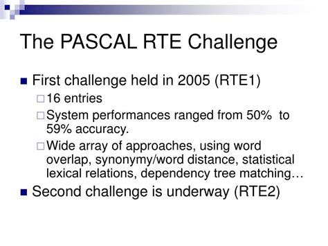 Ppt Baselines For Recognizing Textual Entailment Powerpoint