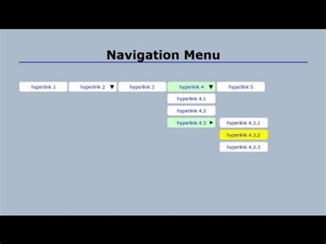 Cascading Drop Down Navigation Menu With CSS Part 1 Navigation Css