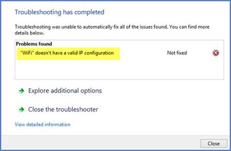 Wifi Or Ethernet Doesnt Have A Valid Ip Configuration In Windows 1110