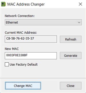 MAC Address Changer IT Samples