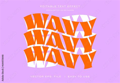 Wavy Text Effect Mockup Stock Template Adobe Stock
