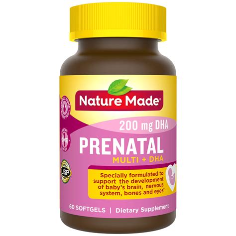 Nature Made Prenatal Vitamin Dha Softgels With Folic Acid Iodine And