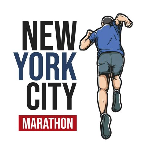 New York City Marathon Greeting Template 31094155 Vector Art At Vecteezy