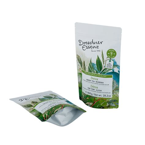 Custom Logo And Printed Stand Up Pouches Tea Packaging Bags Stand Up