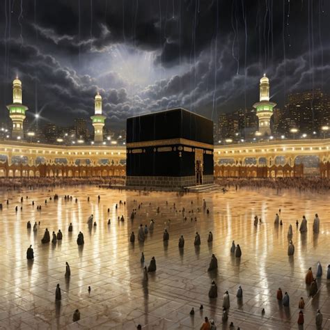Premium Photo Illustration Of Masjidil Haram Mosque In Makkah City