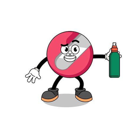 Premium Vector Illustration Cartoon Holding Mosquito Repellent