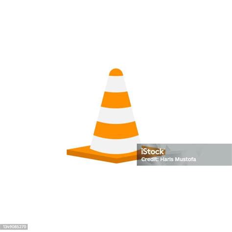 Traffic Cone Icon Design Template Vector Illustration Isolated向量圖形及更多交通
