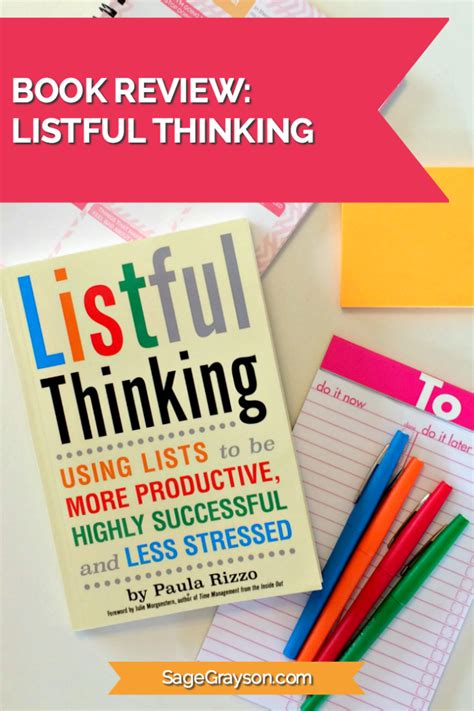 Book Review Listful Thinking Sage Grayson Life Editor