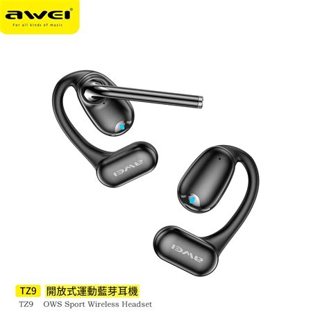 Awei Tz9 Enc 開放式運動藍芽耳機 藍牙耳機 運動耳機 超長待機 音質靚 顏色 黑色 Hktvmall 香港最大網購平台