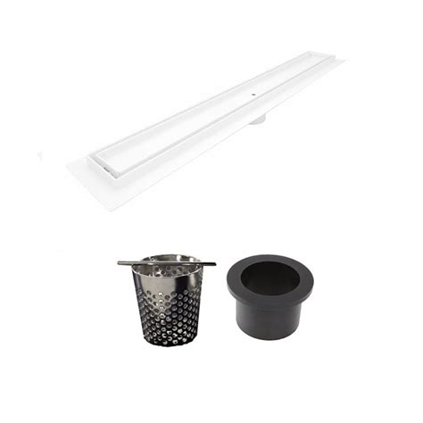 Serene Linear Drain Tile Insert Matte White Luxurious Linear Drains