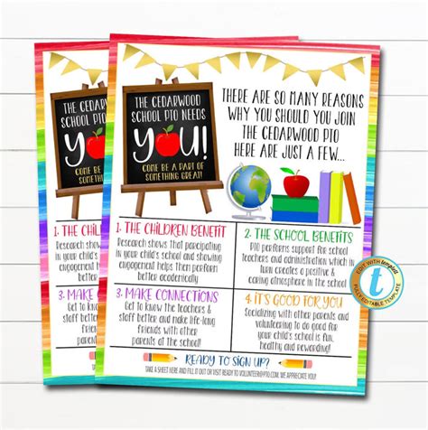 Pta Forms Yearly Calendar Recruitment Flyer Membership Bundle