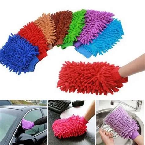Microfiber Gloves Cleaning Gloves Double Sided Microfibre Cleaning