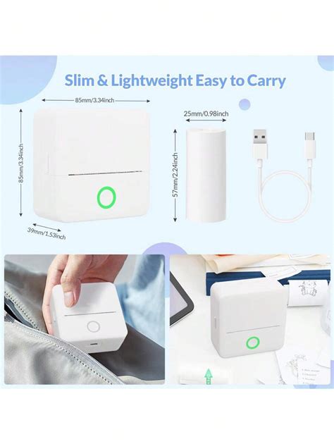X Mini Printer Pocket Thermal Printer With Roll Papers Notebuddy Portable Printer For Study