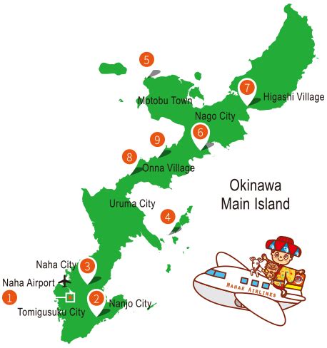 Tourist Map Of Okinawa
