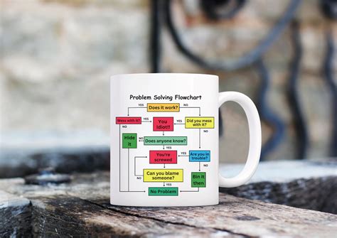 Problem Solving Flowchart Mug Funny Work Colleague T Etsy