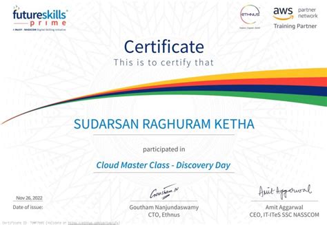 Sudarsan Raghuram Ketha ☁️ On Linkedin Aws Cloud Ethnus Codemithra