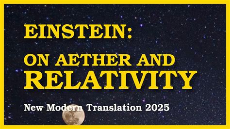 Einstein On Aether And Relativity Ebook Audiobook Youtube
