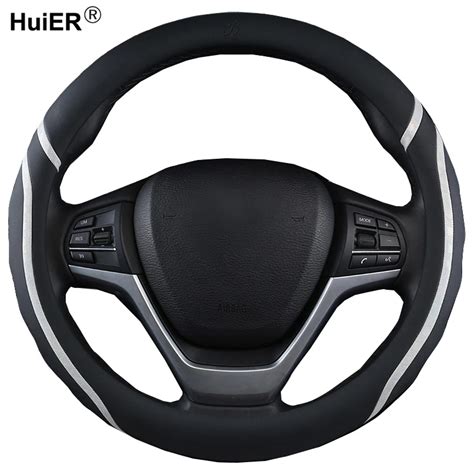 cores cobertura de volante do carro d confortável couro artificial volant trança no volante