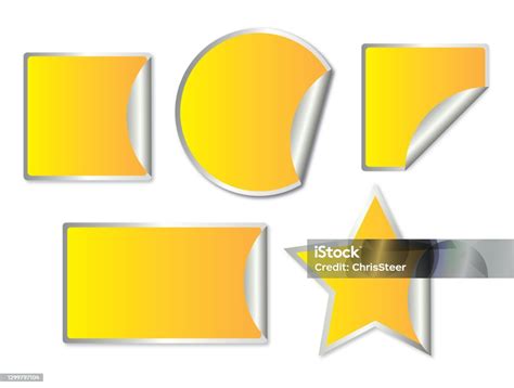 Label Stiker Kuning Ilustrasi Stok Unduh Gambar Sekarang Stiker