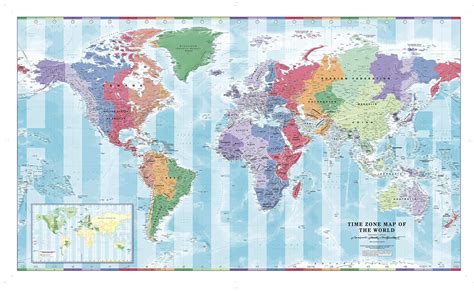 Mapa Dos Fusos Horários Mundiais Mapa Mundial Detalhado Nomes De