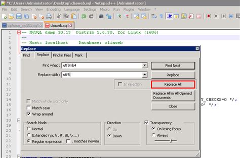 Unknown collation utf8mb4 unicode ci Hatası Çözümü