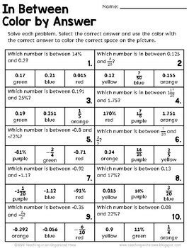 Order And Compare Rational Number Practice Positive And Negative Numbers