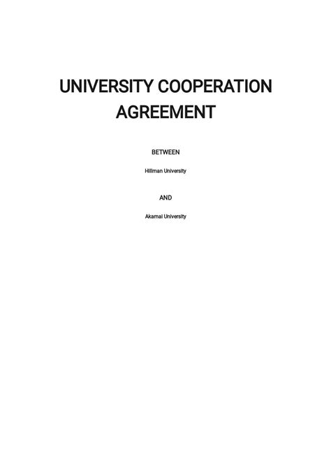 Apprenticeship Service Level Agreement Template