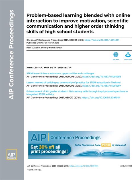 problem based learning blended with online interaction to improve