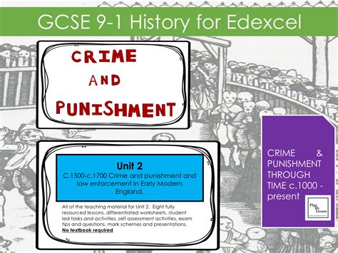 Edexcel Gcse 9 1 History Crime And Punishment C1500 C1700 Crime