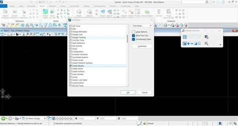 Creating A Mesh From Point Clouds In Microstation Equator