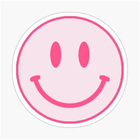 Pink Smiley Face Sticker By Samanthaprice In 2021 Cute Stickers
