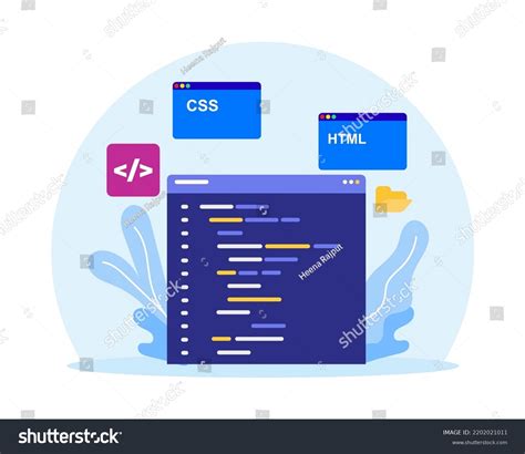 Website Programming Coding Web Development Concept Stock Vector