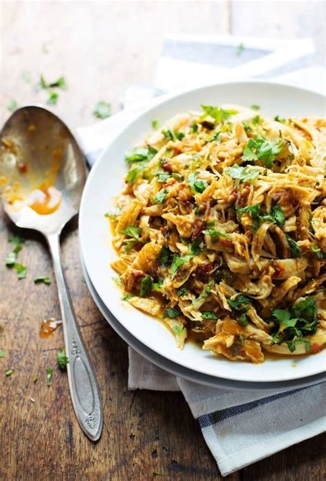 Spicy Chipotle Shredded Chicken Recipe Pinch Of Yum
