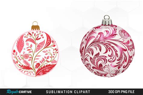 Watercolor Christmas Bauble Clipart PNG Graphic By Regulrcrative
