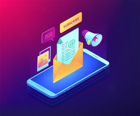 Premium Vector Email Marketing Isometric 3d Concept Illustration