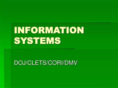 PPT INFORMATION SYSTEMS PowerPoint Presentation Free Download ID