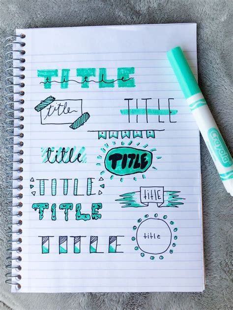 Titulo Title Header Bulletjournal Libreta De Apuntes 0C6