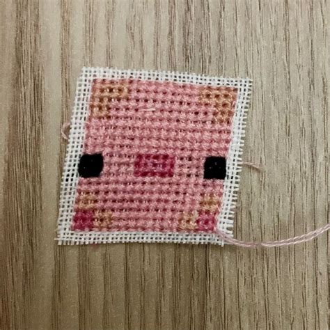 Minecraft Blocks Cross Stitch Pattern Series Part 7 Axolotl Block Cross Stitch Stitch