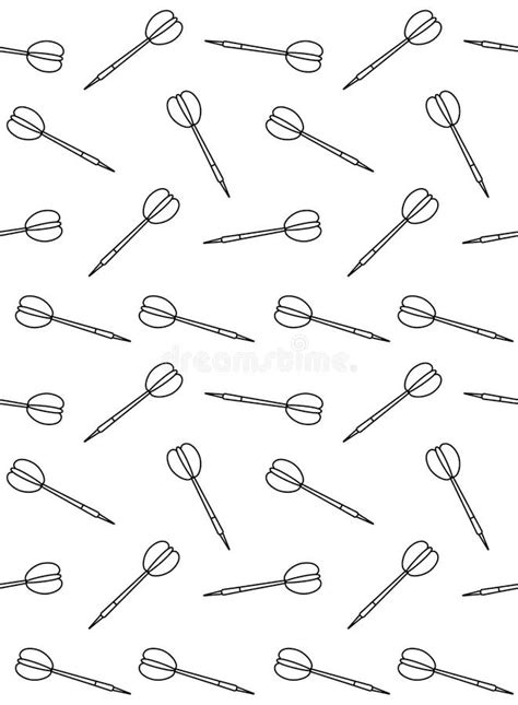Vector Seamless Pattern Of Flat Dart Stock Vector Illustration Of Play Background 228238376