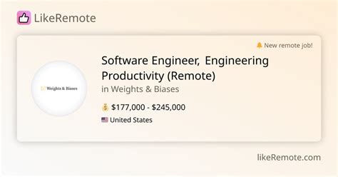 📩 Software Engineer Engineering Productivity Remote At 🏢 Weights