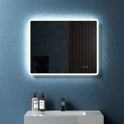 Anti Fog Rounded Rectangular Bathroom Mirror Giving Tree Home