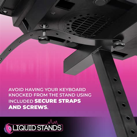 Liquid Stands Dual Piano Keyboard Stand W 2nd Tier Z Style