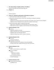 Endocrine System Key Concepts And Functions Course Hero
