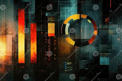 Exploring Abstract Data Visualization Charts And Graphs In Vibrant