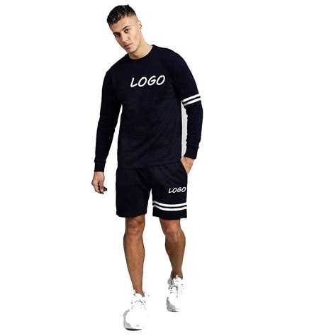 Mens Long Sleeve Summer Tracksuitsports Tracksuit Beach Wear Short