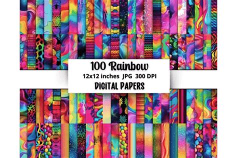 Rainbow Seamless Patterns Graphic By Digirace · Creative Fabrica