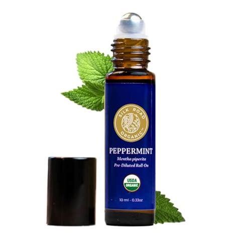 Organic Peppermint Essential Oil Roll On Mentha Piperita 100 Pure